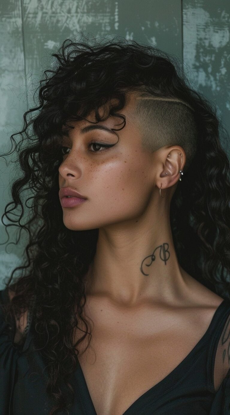 19 Long Curly Hair with Undercut Women Hairstyles: Stunning Ideas to ...