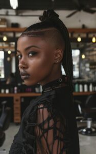 Shaved Sides with Ponytail for Black Women: 40 Stylish and Bold Ideas ...