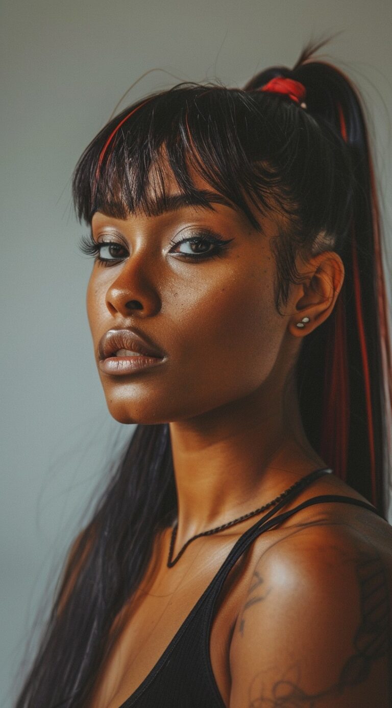 33 Weave Ponytail Hairstyles with Bangs: Chic and Modern Looks for ...