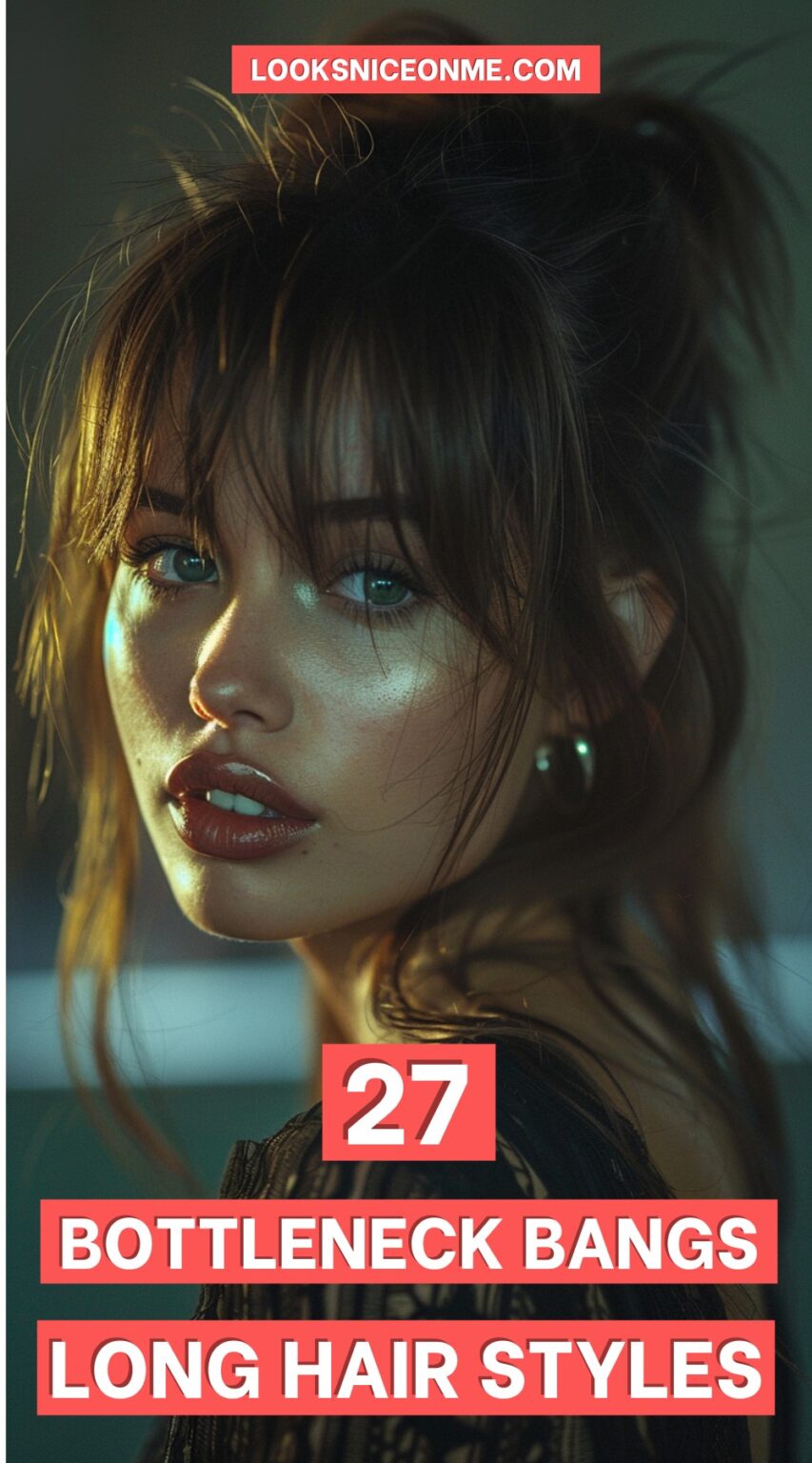 32 Bottleneck Bangs Long Hair Styles: Flattering Ideas for Every Face ...