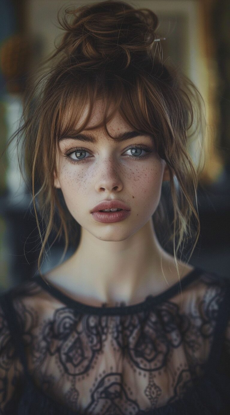 32 Bottleneck Bangs Long Hair Styles: Flattering Ideas for Every Face ...