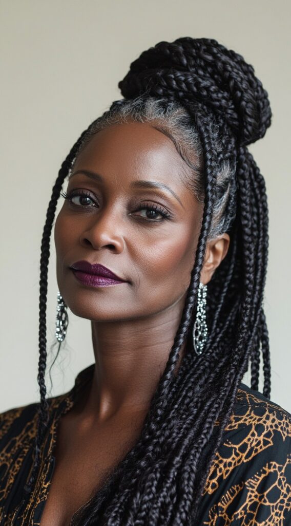 Braids for Older Black Women Over 50: 17 Elegant and Age-Defying ...