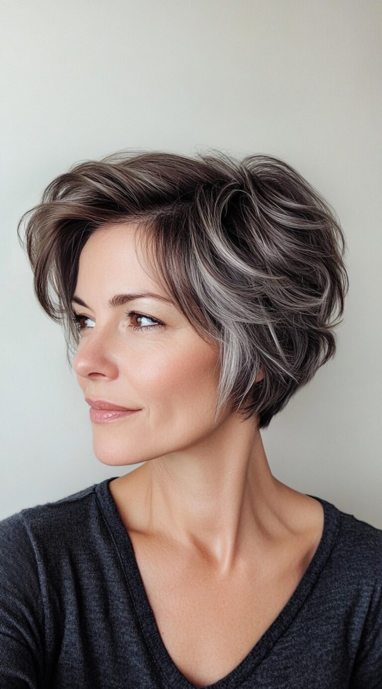 23 Chic Brown Hair with Silver Highlights Ideas: Fresh Hairstyles You ...