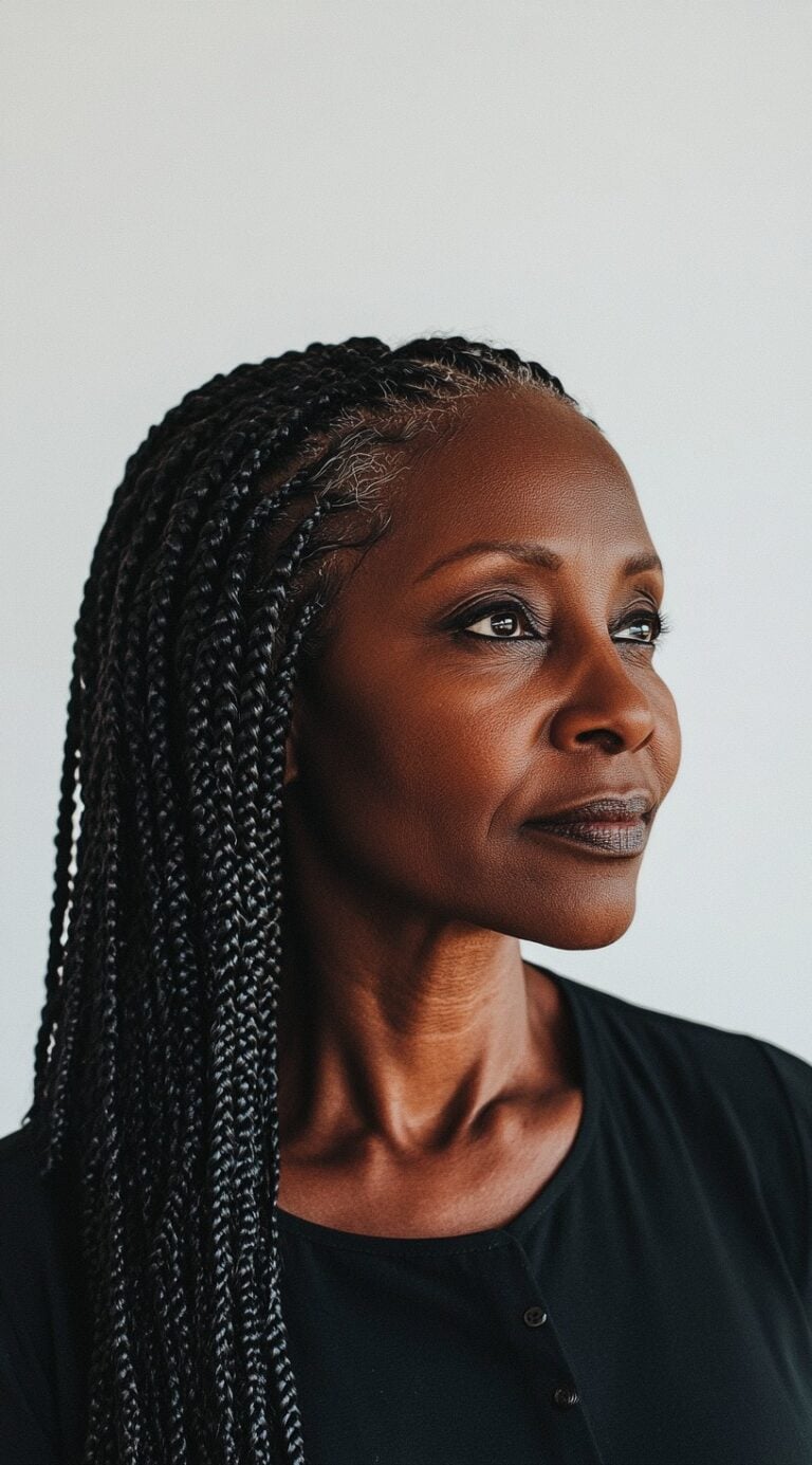 Braids for Older Black Women Over 50: 17 Elegant and Age-Defying ...