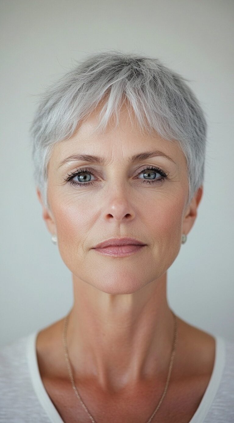 24 Chic Short Hairstyles for Women Over 50 with Gray Hair: Fresh Looks ...
