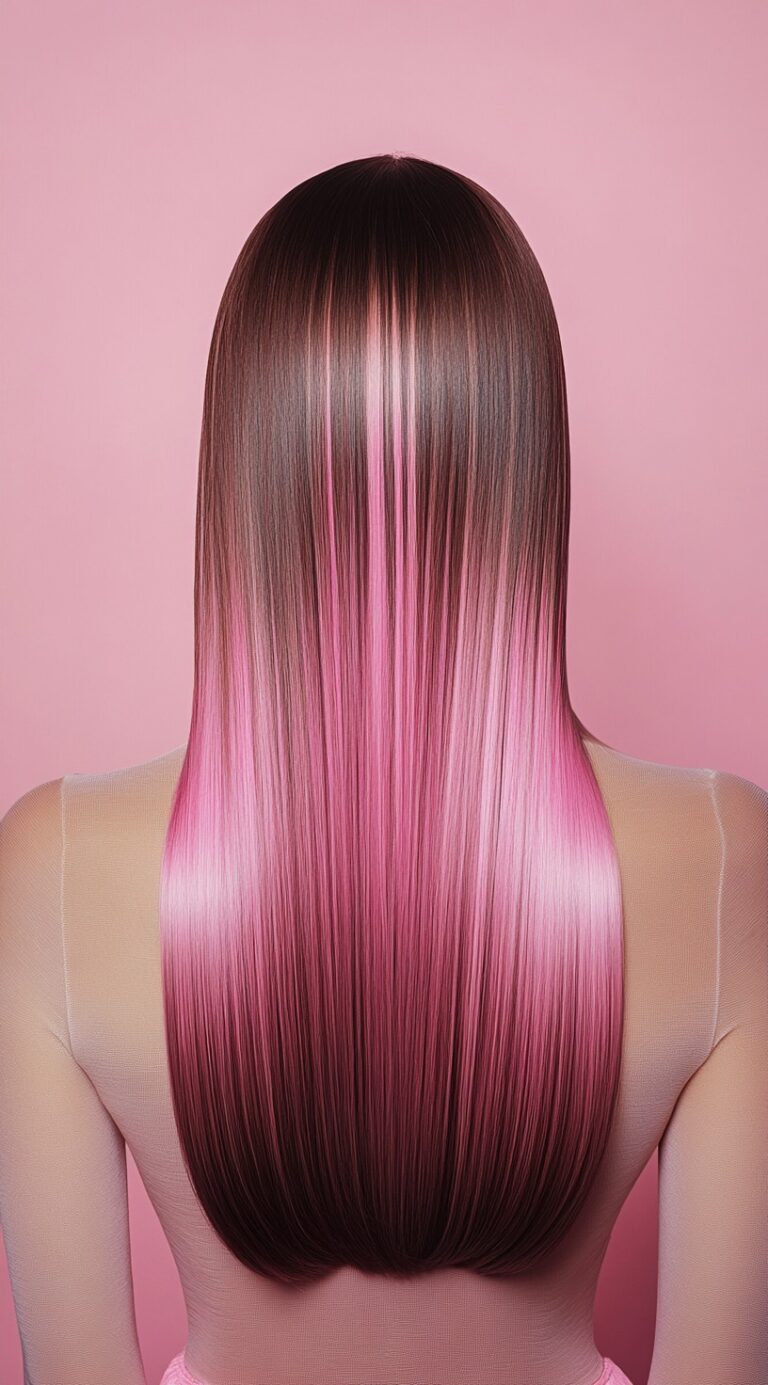21 Pretty Pink Highlights in Brown Hair: Fun and Flirty Hairstyle Ideas ...