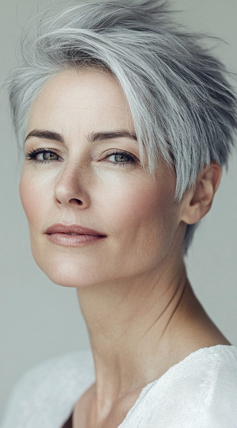 24 Chic Short Hairstyles for Women Over 50 with Gray Hair: Fresh Looks ...