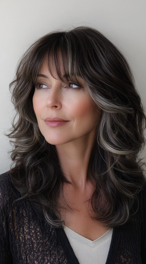 23 Chic Brown Hair with Silver Highlights Ideas: Fresh Hairstyles You ...