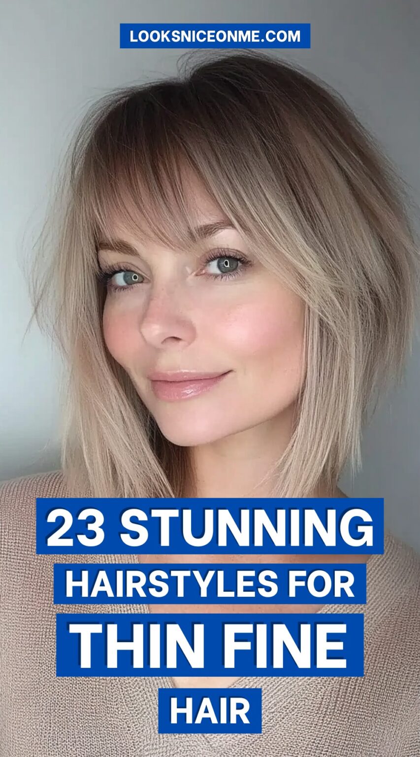 23 Stunning Hairstyles for Thin Fine Hair: Ideas to Boost Volume and ...